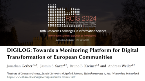 Paper “DIGILOG: Towards a Monitoring Platform for Digital Transformation of European Communities ...