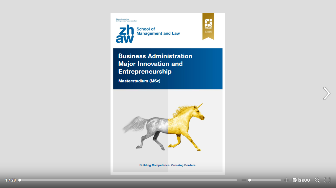 Master in Business Administration – Major Innovation and ...